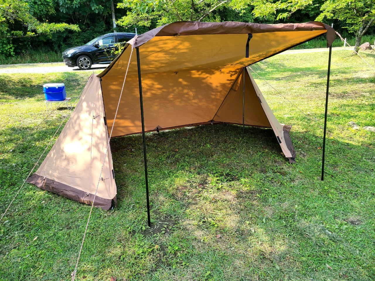 【レビュー】TOMOUNT パップテント ｜TC素材で難燃性抜群！焚火キャンプに最適なソロ向け軍幕テント